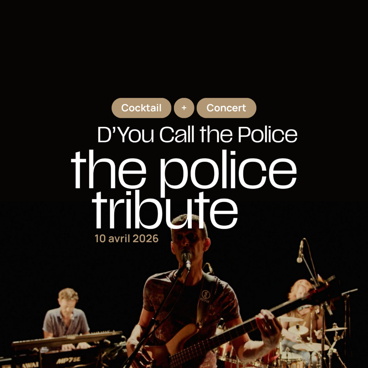 Bon cadeau Concert + cocktail Tribute The Police • Vendredi 10 avril ...